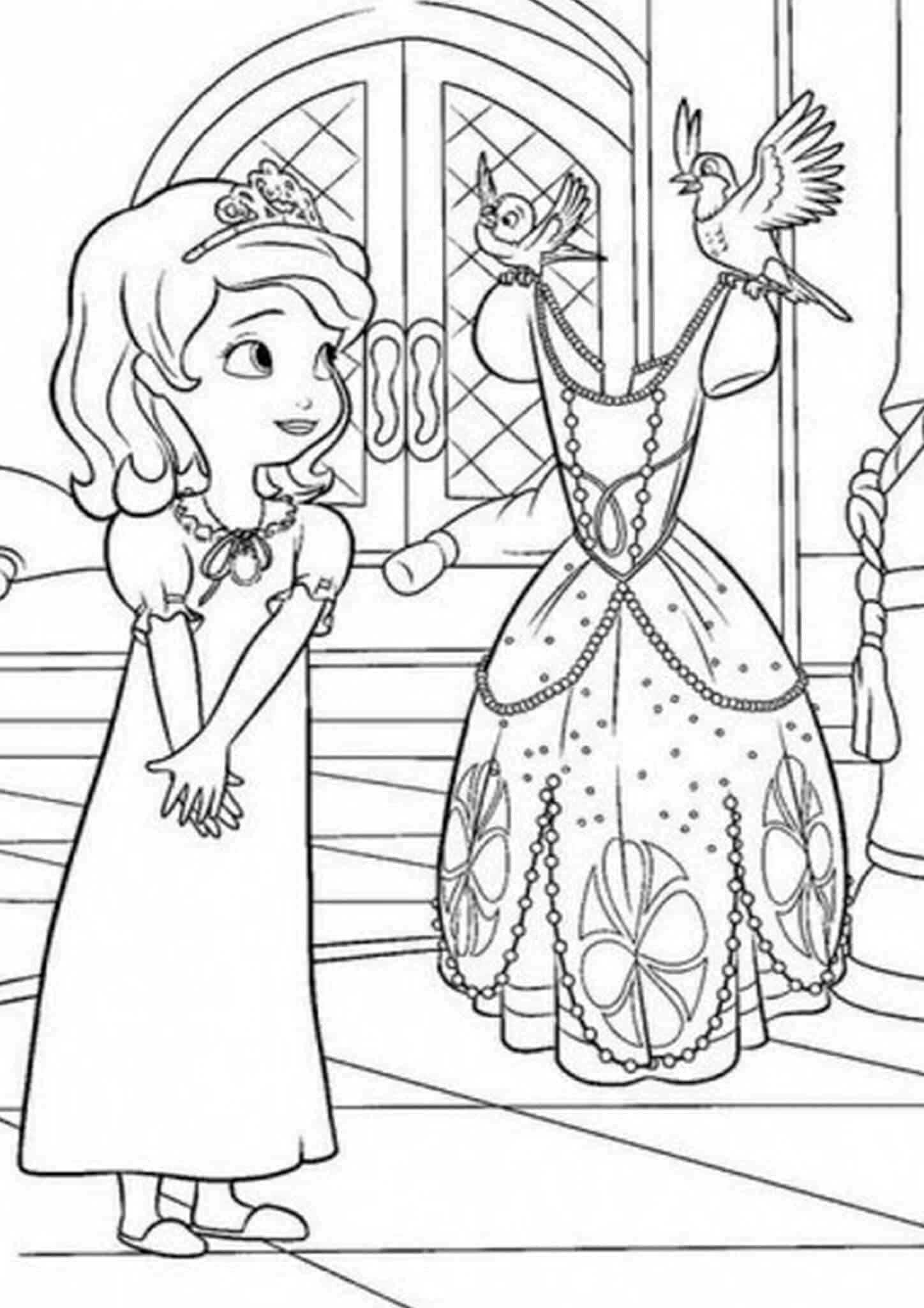 Free & Easy To Print Sofia the First Coloring Pages - Tulamama