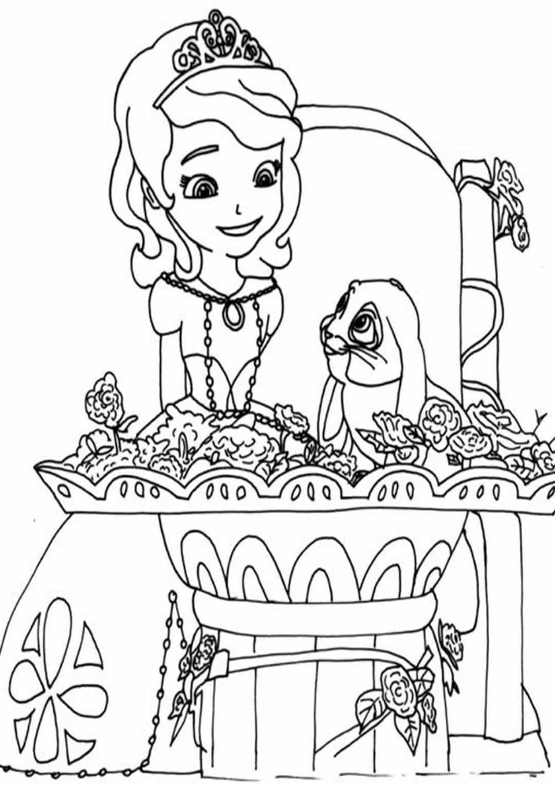 Free & Easy To Print Sofia the First Coloring Pages - Tulamama