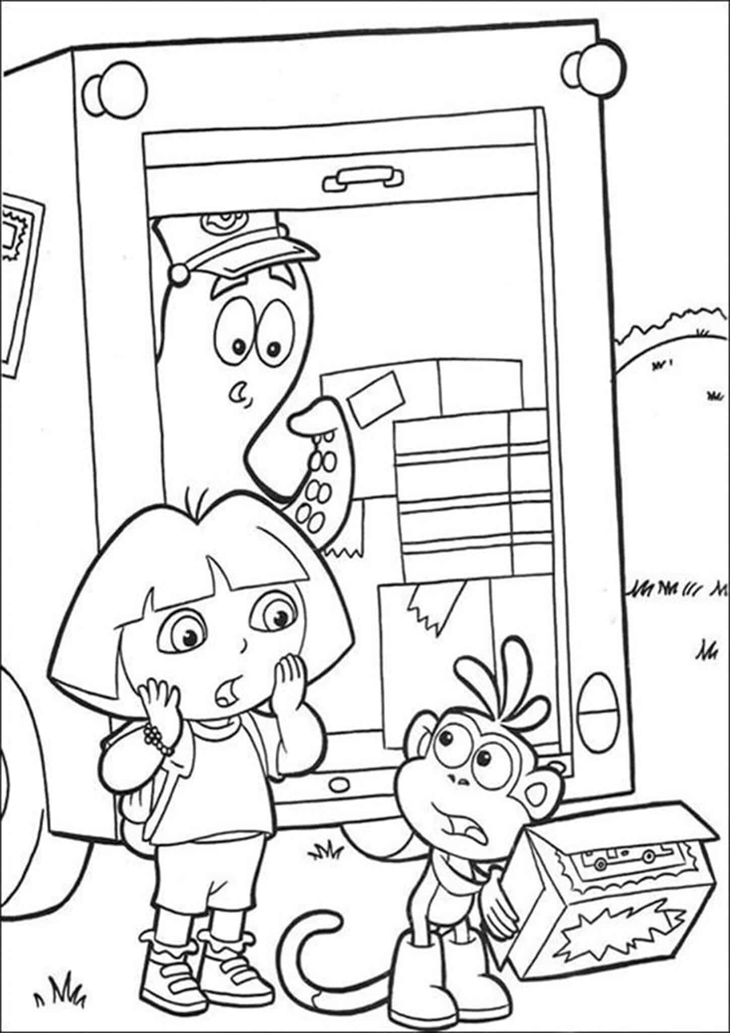 Free & Easy To Print Dora Coloring Pages - Tulamama