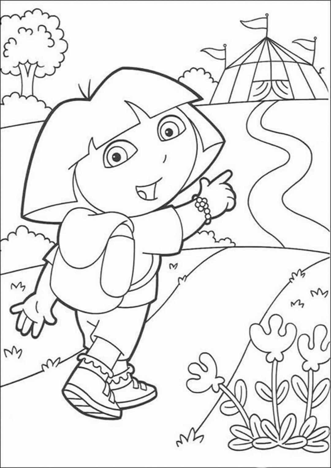 Free & Easy To Print Dora Coloring Pages - Tulamama