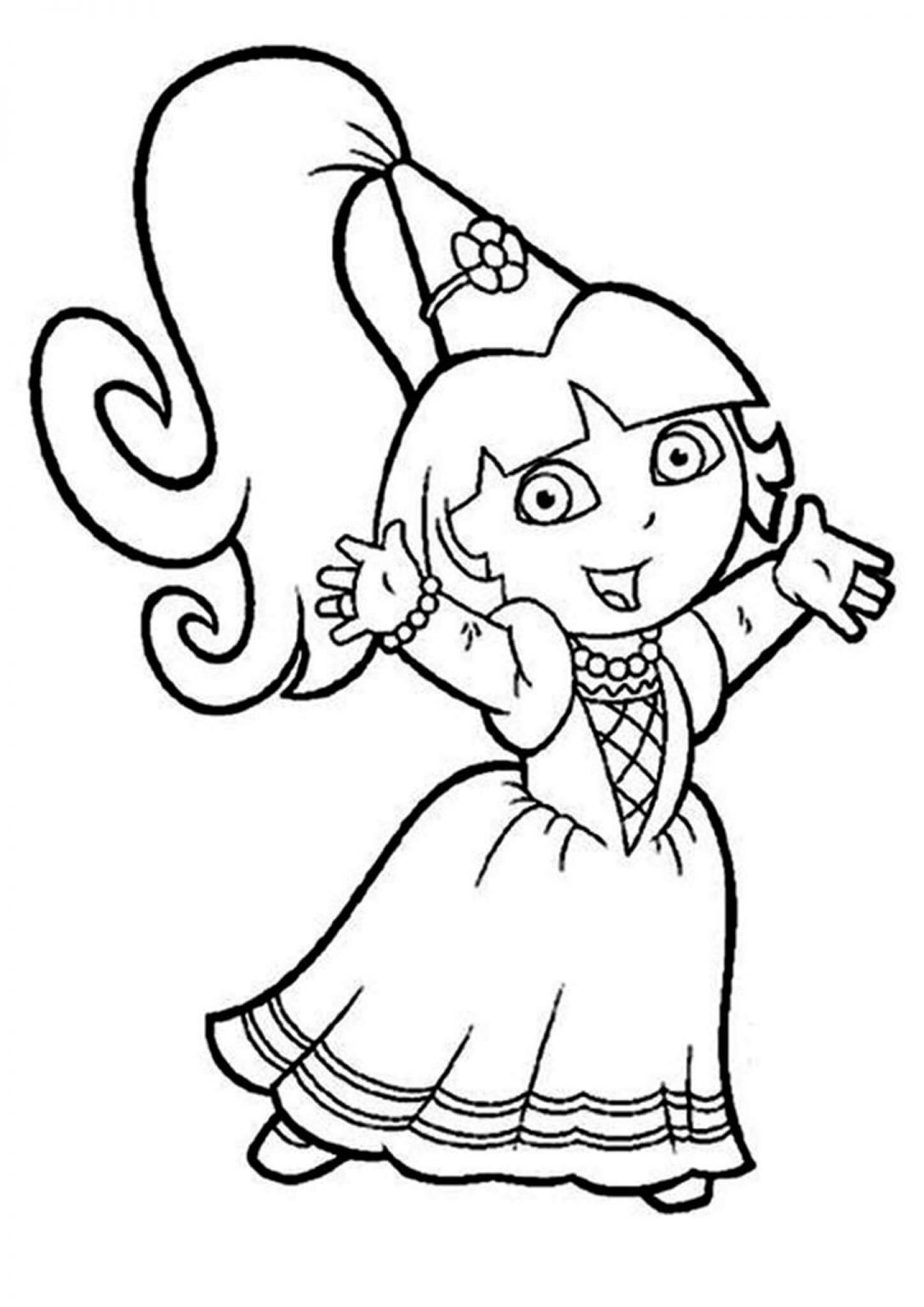 Free & Easy To Print Dora Coloring Pages - Tulamama