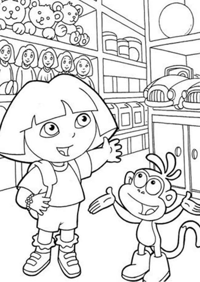 Free & Easy To Print Dora Coloring Pages - Tulamama