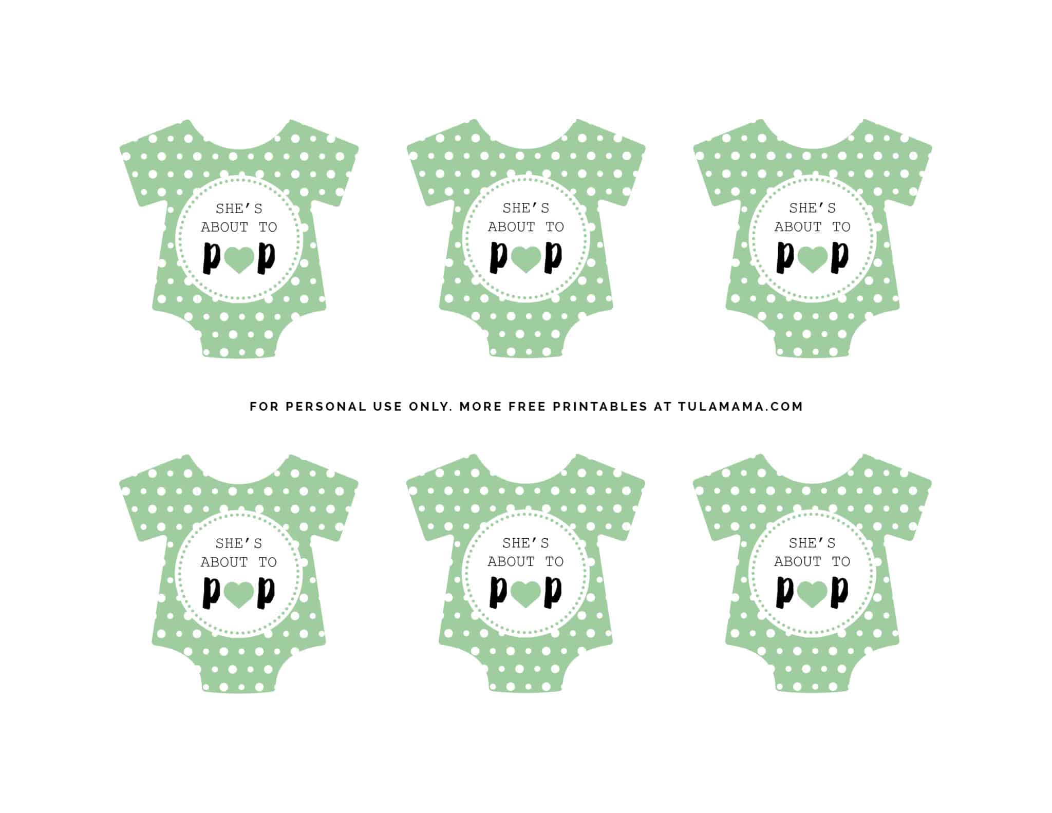 Free Printable Baby Onesie Template For Baby Shower Decorations - Tulamama