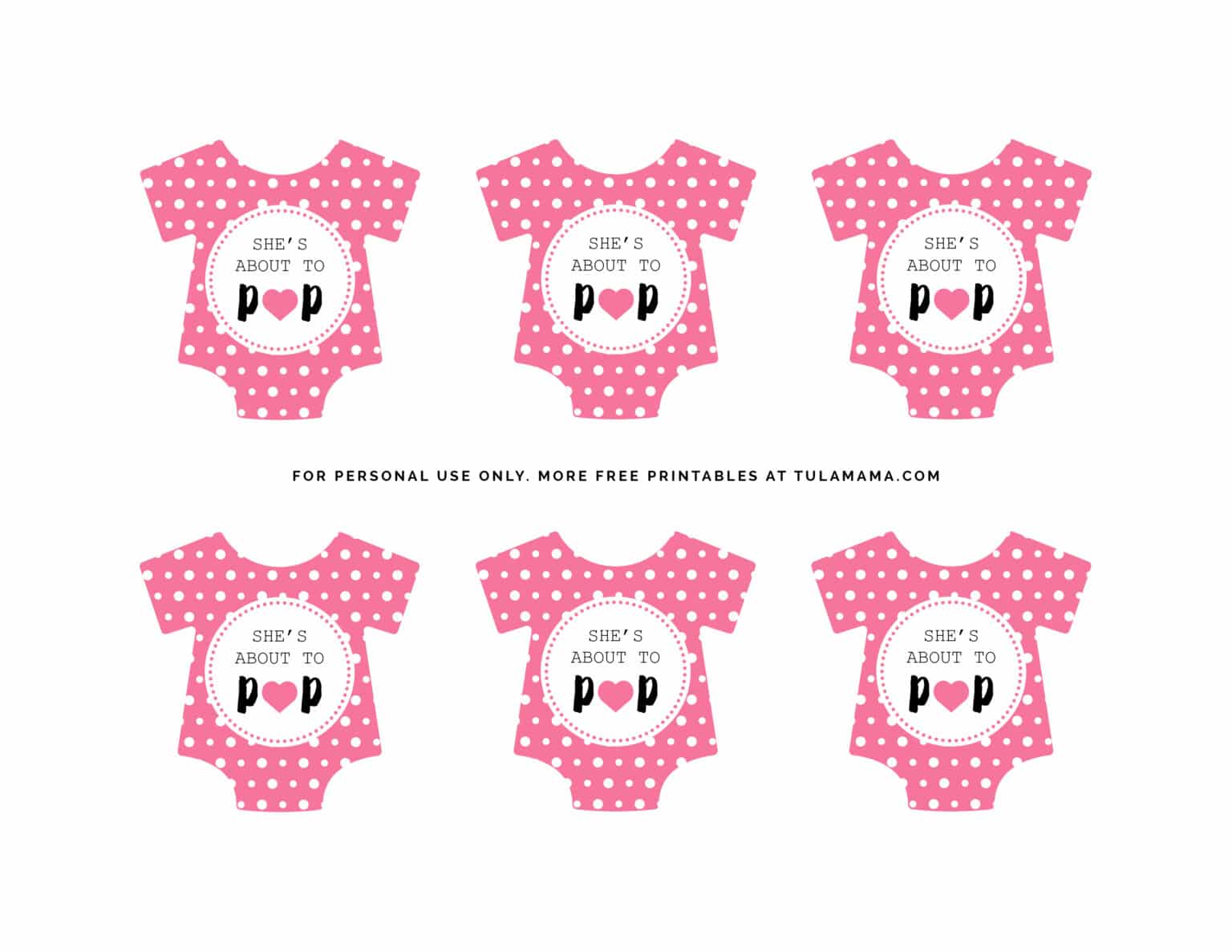 Free Printable Baby Onesie Template For Baby Shower Decorations - Tulamama