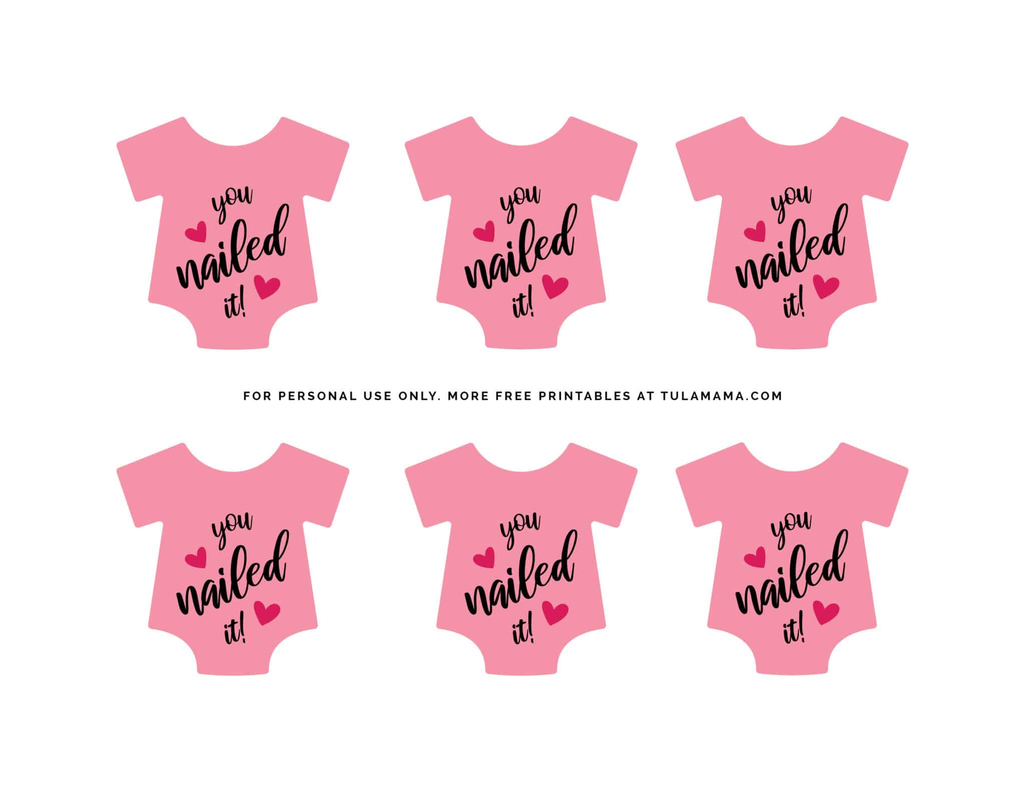Free Printable Baby Onesie Template For Baby Shower Decorations - Tulamama
