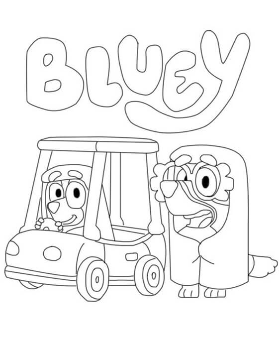 Free & Easy To Print Bluey Coloring Pages - Tulamama
