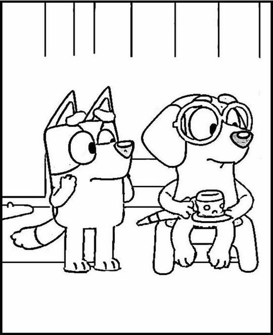 Free & Easy To Print Bluey Coloring Pages - Tulamama
