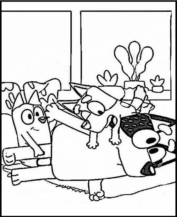 Free & Easy To Print Bluey Coloring Pages - Tulamama