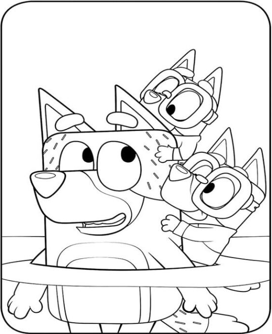 Free & Easy To Print Bluey Coloring Pages - Tulamama