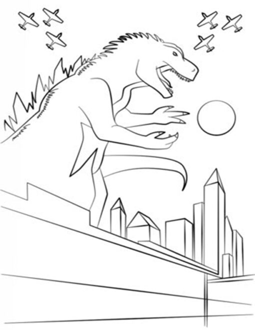 Free & Easy To Print Godzilla Coloring Pages - Tulamama