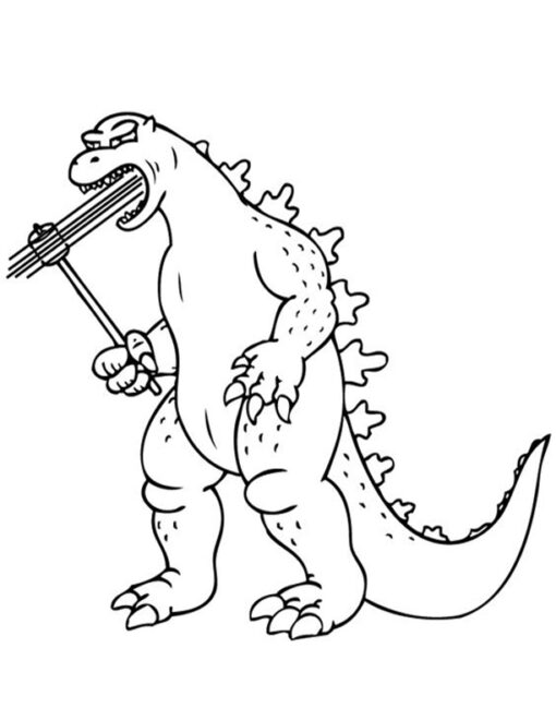 Free & Easy To Print Godzilla Coloring Pages - Tulamama