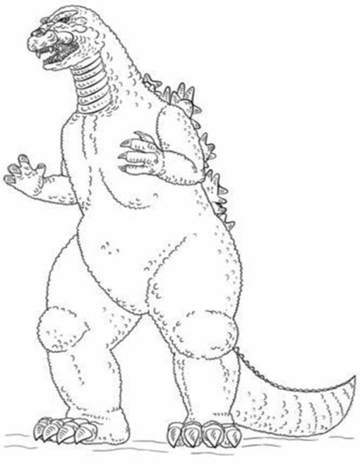 Free & Easy To Print Godzilla Coloring Pages - Tulamama