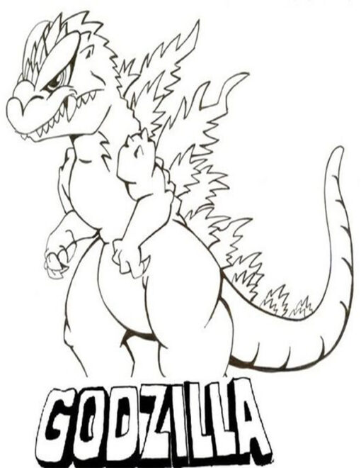 Free & Easy To Print Godzilla Coloring Pages - Tulamama
