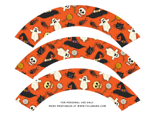 Oh-So-Cute Halloween Cupcake Wrappers | Free Printables - Tulamama