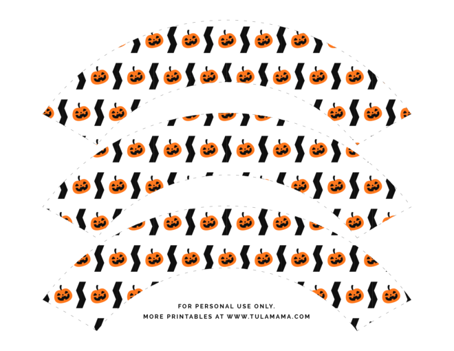 Oh-So-Cute Halloween Cupcake Wrappers | Free Printables - Tulamama