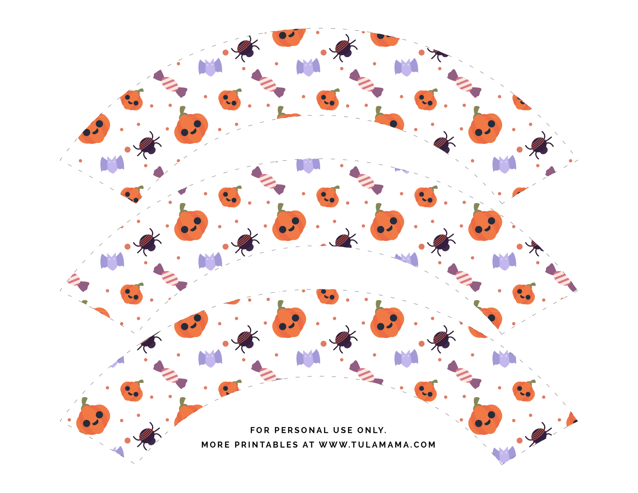 Oh-So-Cute Halloween Cupcake Wrappers | Free Printables - Tulamama