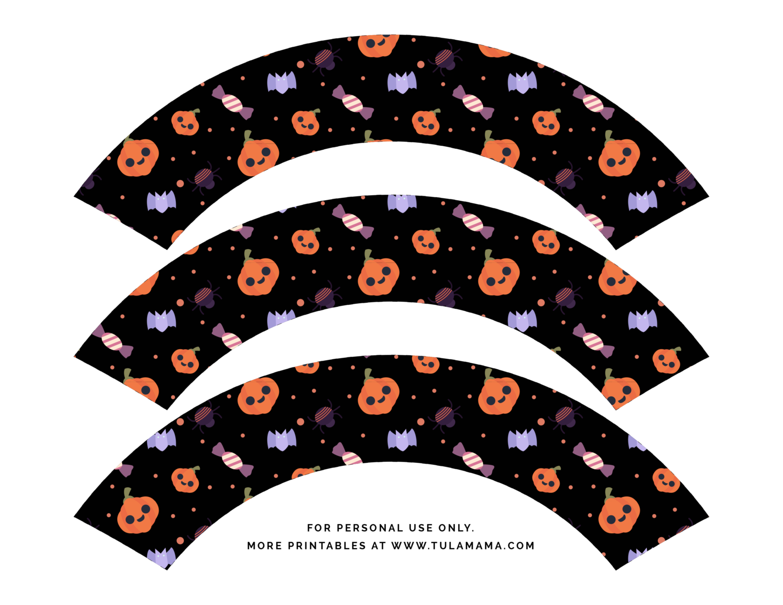 Oh-So-Cute Halloween Cupcake Wrappers | Free Printables - Tulamama