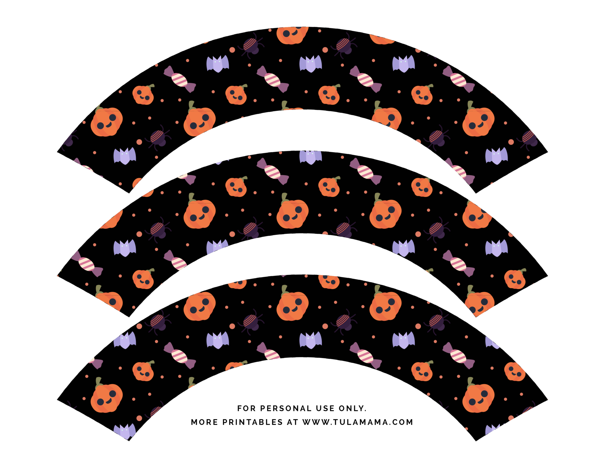 Oh-So-Cute Halloween Cupcake Wrappers | Free Printables - Tulamama