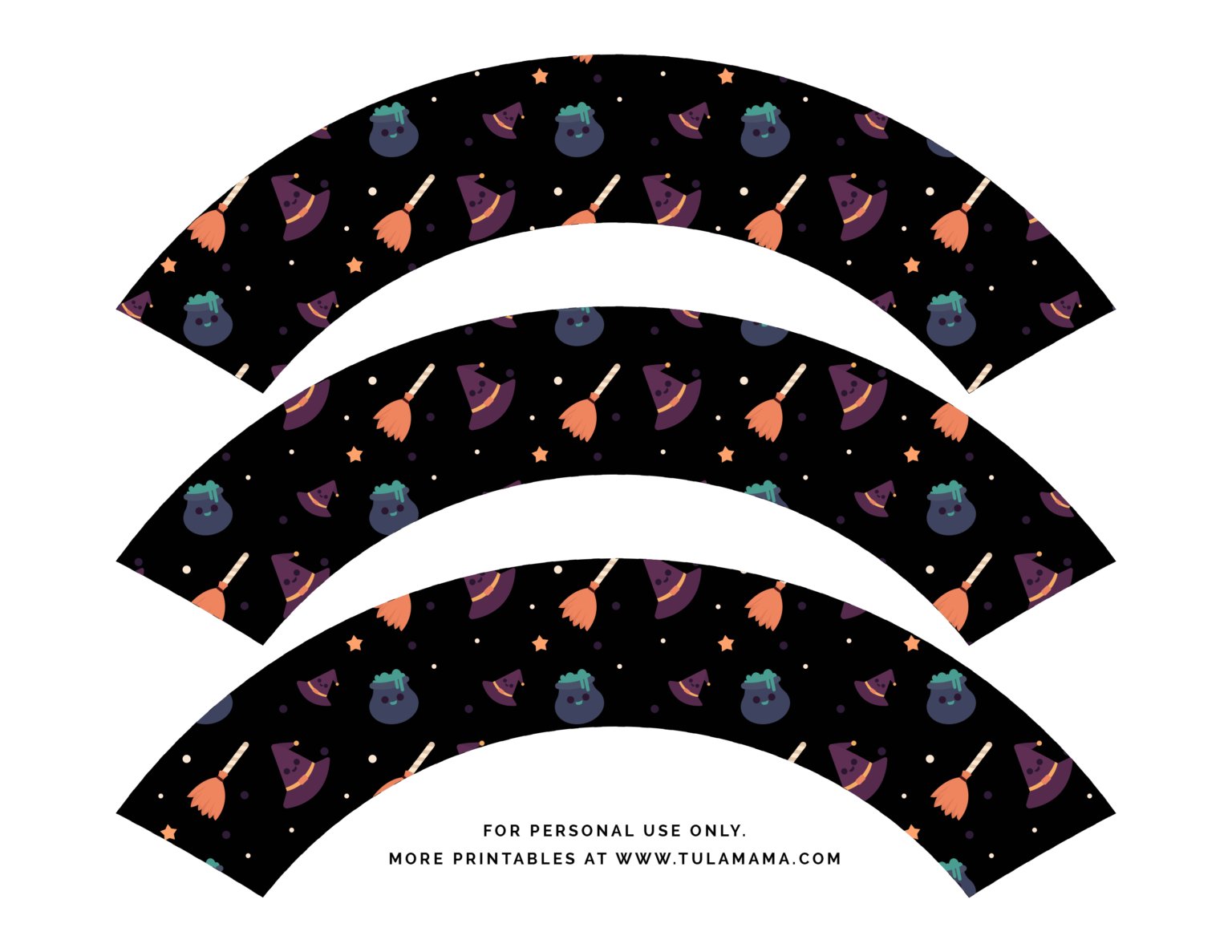 Oh-So-Cute Halloween Cupcake Wrappers | Free Printables - Tulamama