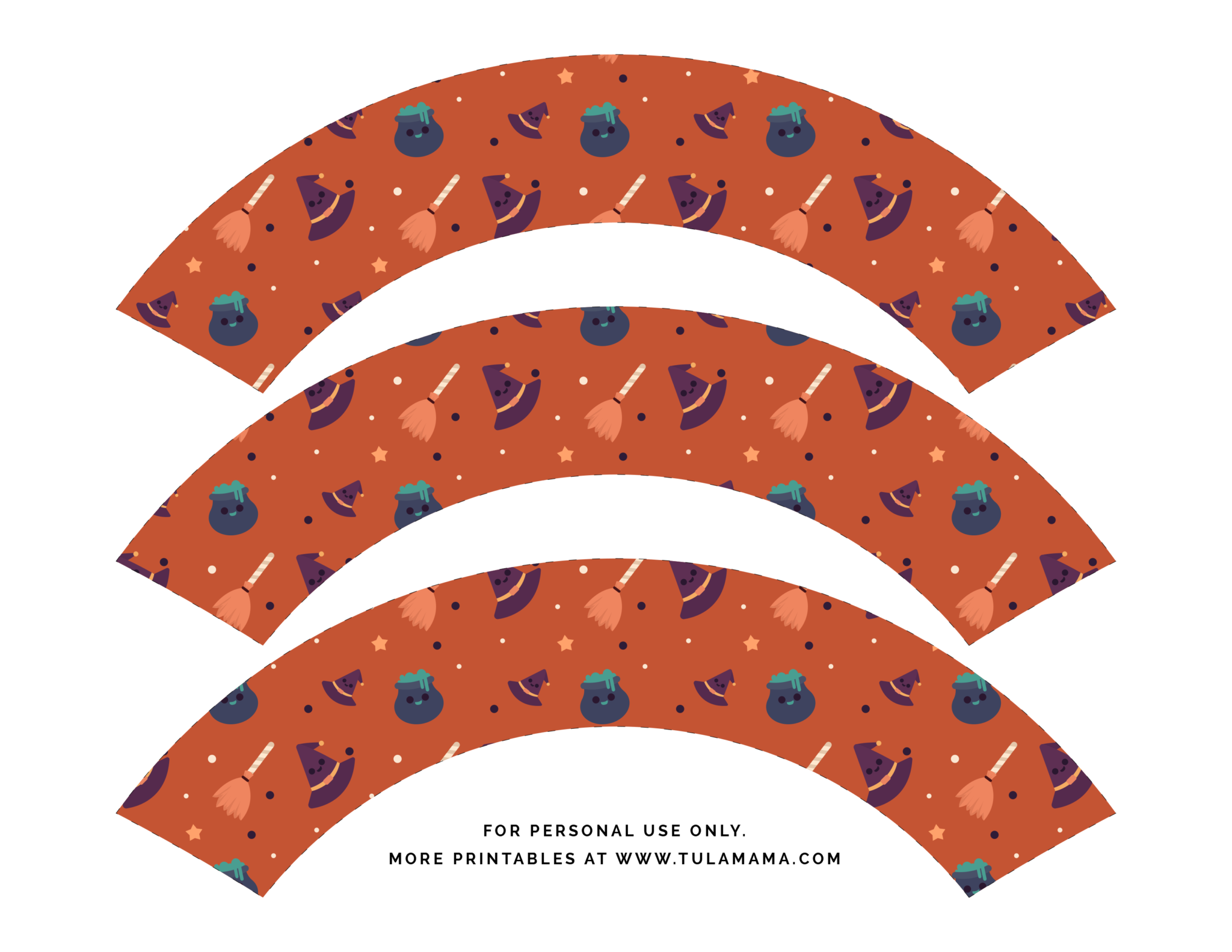 Oh-So-Cute Halloween Cupcake Wrappers | Free Printables - Tulamama