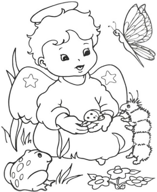 Free & Easy To Print Angel Coloring Pages - Tulamama