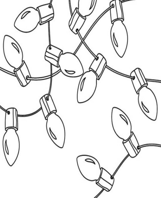 Free & Easy To Print Christmas Lights Coloring Pages - Tulamama