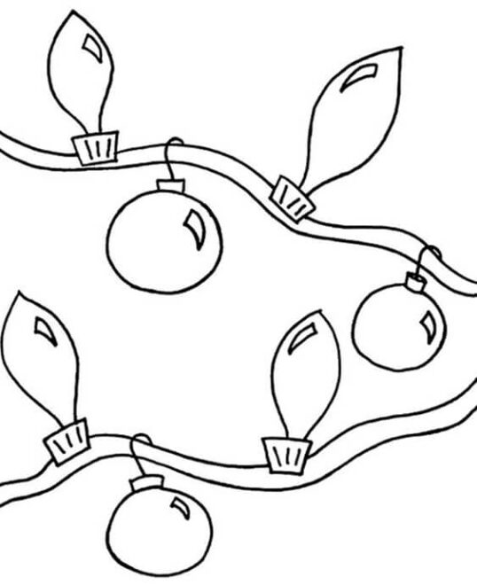 Free & Easy To Print Christmas Lights Coloring Pages - Tulamama