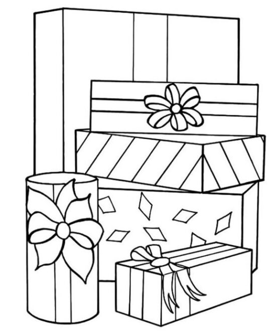 Free & Easy To Print Christmas Presents Coloring Pages - Tulamama