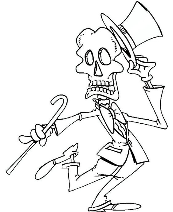 Free & Easy To Print Skeleton Coloring Pages - Tulamama