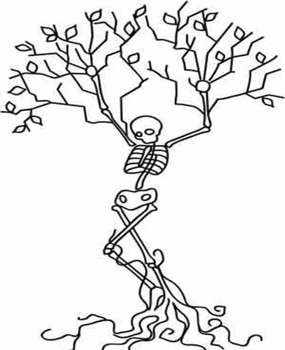 Free & Easy To Print Skeleton Coloring Pages - Tulamama