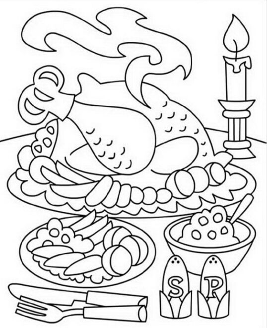 Free & Easy To Print Food Coloring Pages - Tulamama