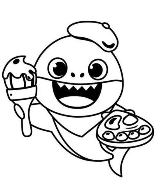 Free & Easy To Print Baby Shark Coloring Pages - Tulamama