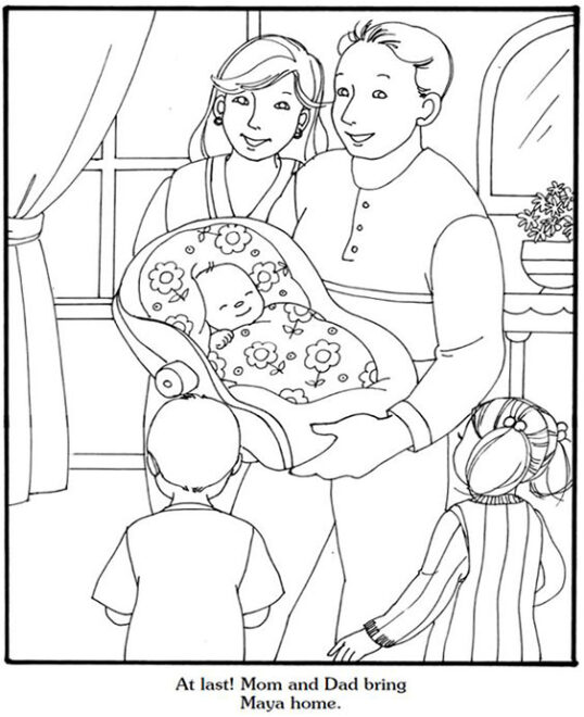 Free & Easy To Print Family Coloring Pages - Tulamama