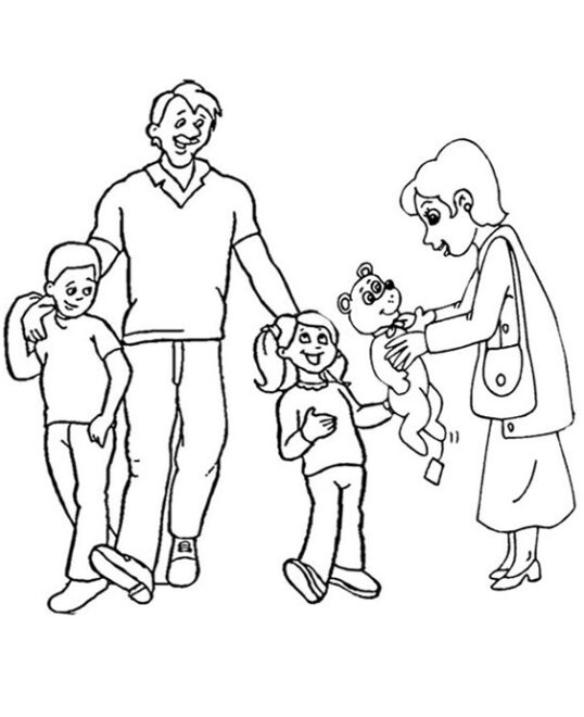 Free & Easy To Print Family Coloring Pages - Tulamama