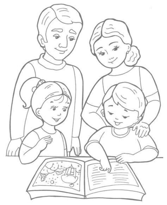 Free & Easy To Print Family Coloring Pages - Tulamama