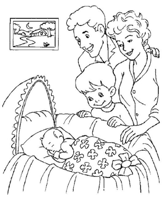 Free & Easy To Print Family Coloring Pages - Tulamama
