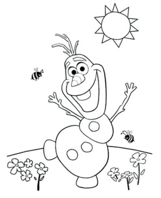 Free & Easy To Print Olaf Coloring Pages - Tulamama