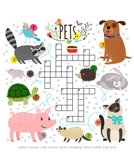 Free and Easy To Print Crossword Puzzles for Kids - Tulamama