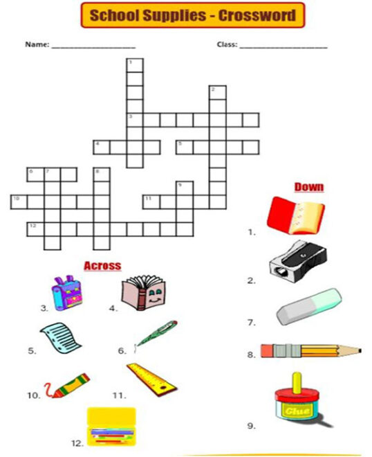 Free and Easy To Print Crossword Puzzles for Kids - Tulamama