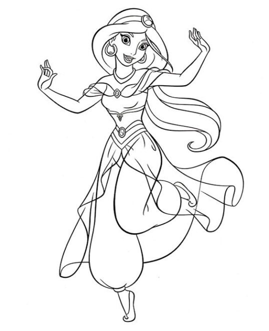 Free & Easy To Print Jasmine Coloring Pages - Tulamama