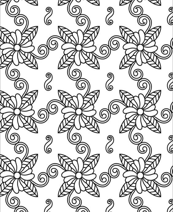 Free & Easy To Print Pattern Coloring Pages - Tulamama