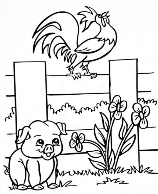 Free & Easy To Print Farm Animal Coloring Pages - Tulamama