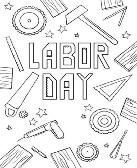 Free & Easy To Print Labor Day Coloring Pages - Tulamama