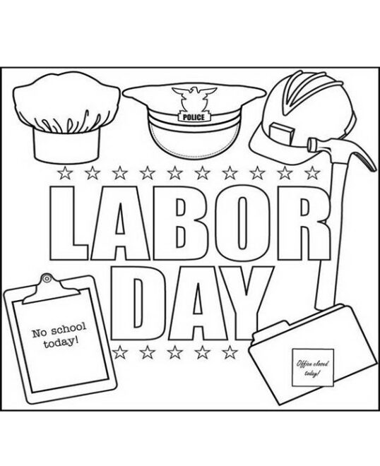 Free & Easy To Print Labor Day Coloring Pages - Tulamama