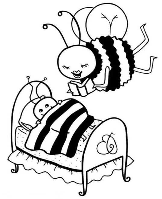 Free & Easy To Print Bee Coloring Pages - Tulamama