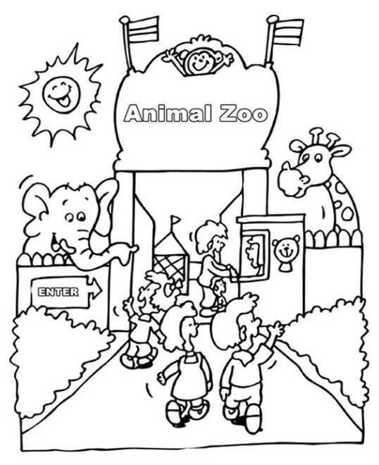 Free & Easy To Print Zoo Coloring Pages - Tulamama