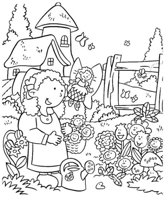 Free & Easy To Print Garden Coloring Pages - Tulamama