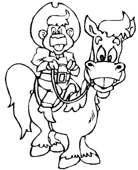 Free & Easy To Print Cowboy Coloring Pages - Tulamama