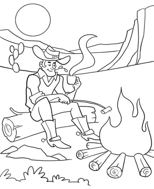 Free & Easy To Print Cowboy Coloring Pages - Tulamama