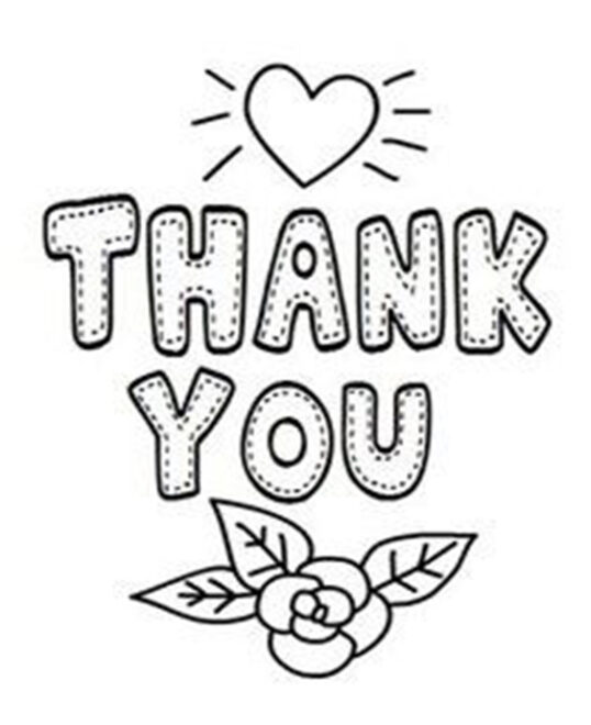 Free & Easy To Print Thank You Coloring Pages - Tulamama